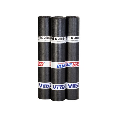 VEDATECT PYE G 200 S4 blank talkumiert Bitumen-Schweissbahn 5.00qm Rolle | KRAFT Baustoffe Web-Shop