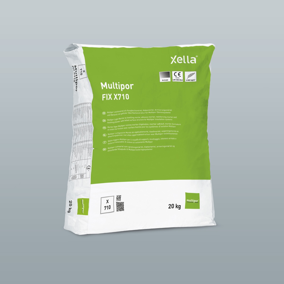 Multipor Leichtmörtel FIX X710 0-2mm 20kg Sack | KRAFT Baustoffe Web-Shop