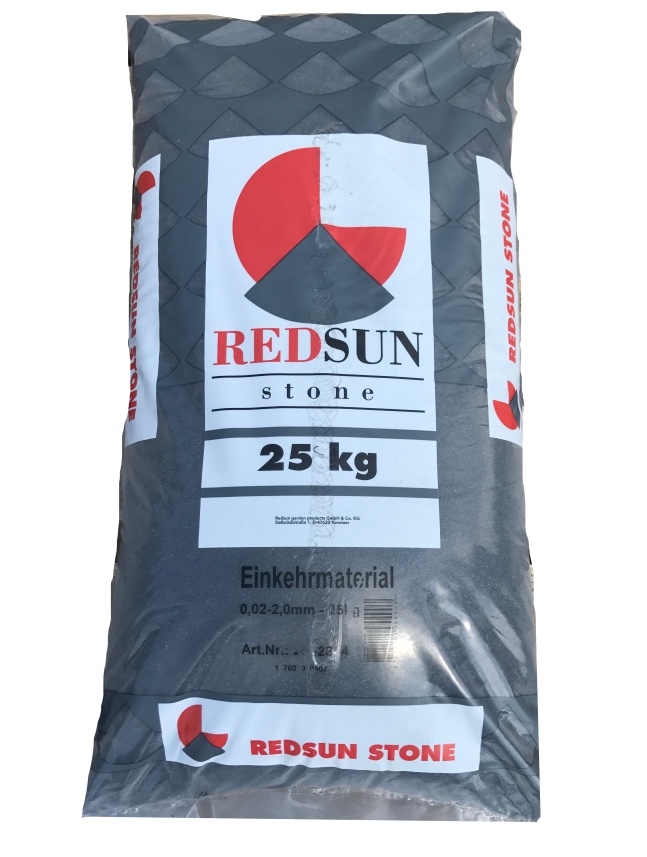 Redsun Einkehrmaterial 0.02-2.0mm Basalt Anthrazit | KRAFT Baustoffe Web-Shop